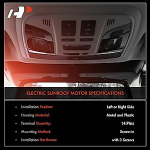 A-Premium Sunroof Moon Roof Motor Compatible with Ford Explorer 2011-2017 Sport Utility BB5Z15790A Left or Right