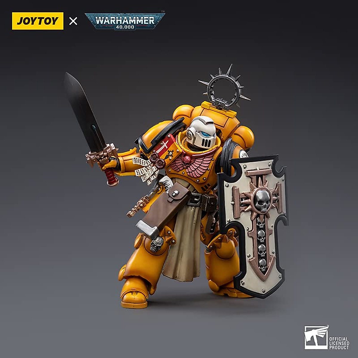 JoyToy Warhammer 40,000 1/18 Action Figure Bladeguard Veteran Collection Model(Imperial Fists)