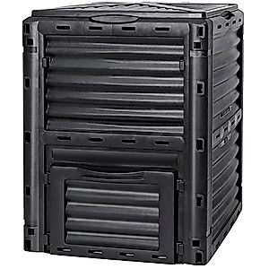 Large Garden Compost Bin, 80 Gallon (300L) Outdoor Composter Tumbler from BPA-Free Material for Fast Creation of Fertile Soil, Lightweight, Easy Assembly and Kitchen Waste Composting