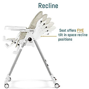 Peg Perego Prima Pappa Zero 3 - High Chair - for Children Newborn to 3 Years of Age - Made in Italy - Mon Amour (Beige & Pink)