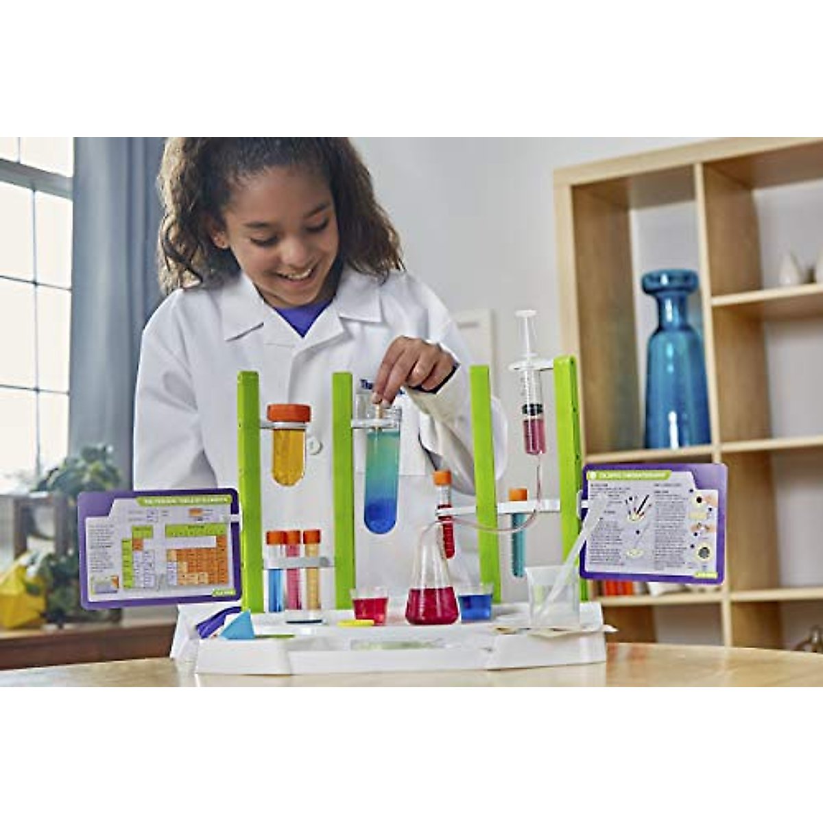 Thames & Kosmos Ooze Labs Chemistry Station Science Experiment Kit, 20 Non-Hazardous Experiments Including Safe Slime, Chromatography, Acids, Bases & More, Multi-color