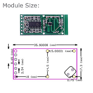 Stemedu 5PCS RCWL-0516 Motion Detection Sensor, Microwave Radar Sensor Switch Module for Arduino ESP8266 Nodemcu Wemos for Animals Detector, Detection Distance 5-7m, Better than HC-SR501