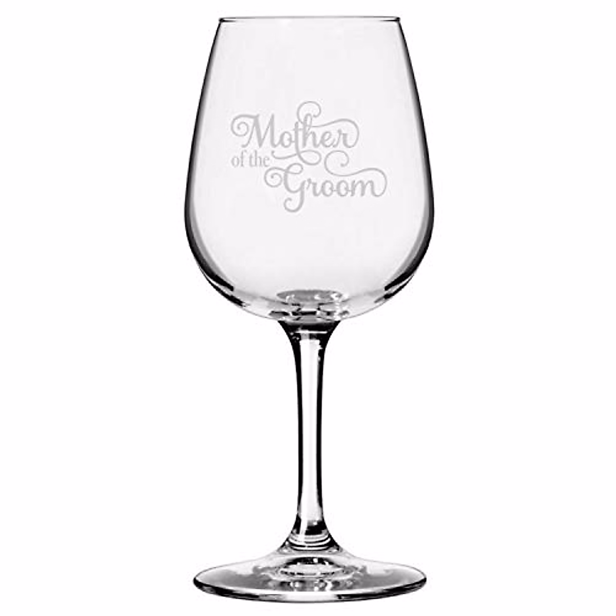 Etched Laser Art Mother Of The Groom Samantha Font Wedding Party Themed 12.75oz All Purpose Wine Glass