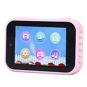 HelloCreate Kids Pink Digital Camera High Definition Dual Lens 40MP MP3 Player Eyeshield Big Screen Digital Camera Gift for Kids