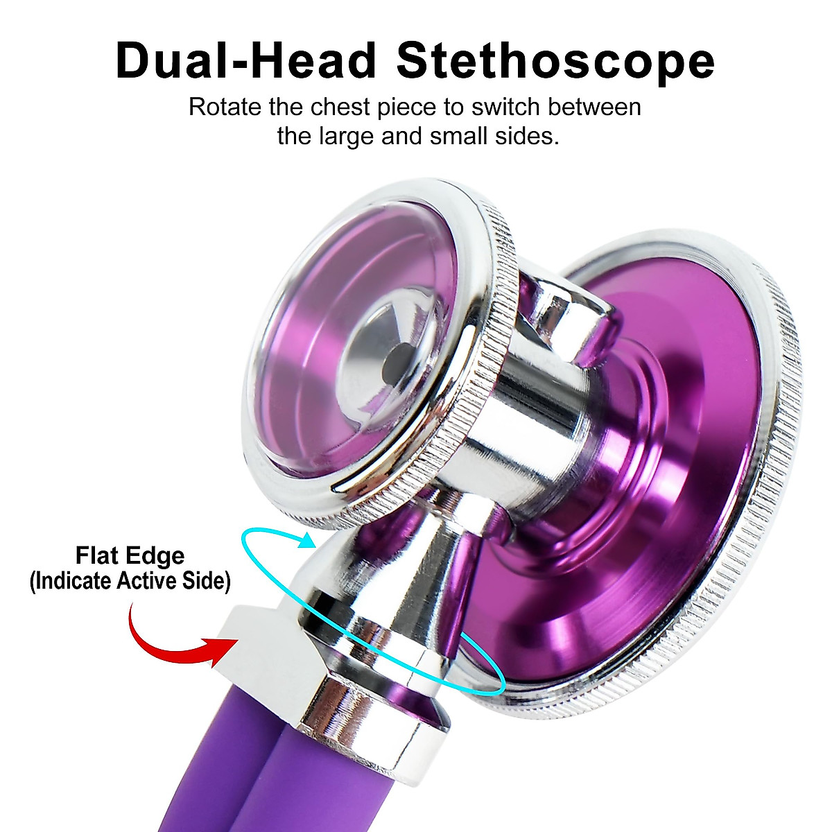 LotFancy Aneroid Sphygmomanometer with Stethoscope Kit, Universal BP Cuff (10”-16”), Adult Professional Manual Blood Pressure Monitor, Zipper Case Included, Purple