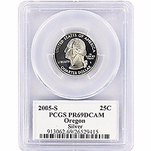 2005 Oregon State S Silver Proof Quarter PR-69 PCGS