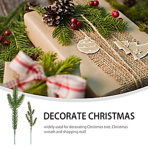 Alpurple Purple Star 60 PCS Artificial Pine Needles Branches-2 Styles Plant Pine Branches Christmas Tree Branches-Fake Greenery Pine Picks for DIY Christmas Garland Home Garden Party Wall Door Decor