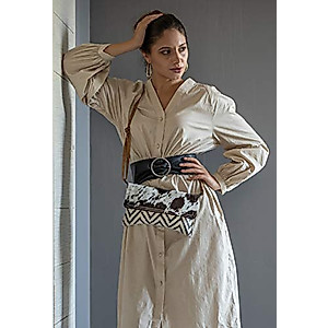 Myra Bag Winsome Upcycled Canvas & Cowhide Crossbody Bag S-1350
