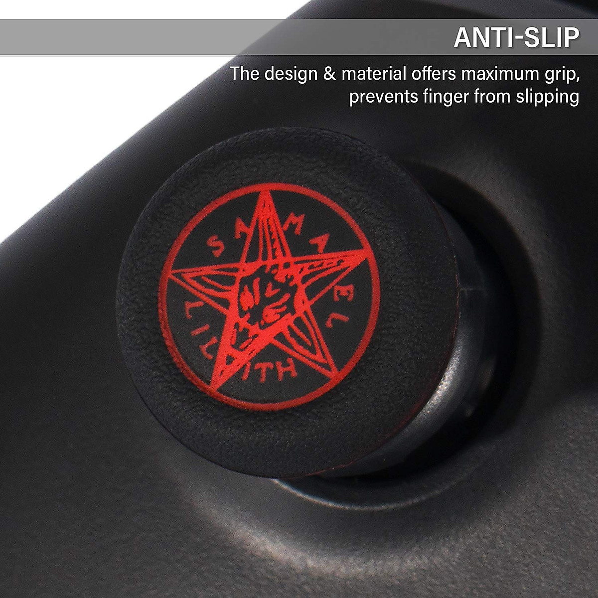 Playrealm FPS Thumbstick Extender & Printing Rubber Silicone Grip Cover 2 Sets for Xbox Series X/S & Xbox One Controller(Demon Circle)