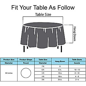 Silver Plastic Tablecloth 3 Pack Disposable Table Covers 84 Inch Circle Shower Party Tablecovers PEVA Vinyl Table Cloth for Round Tables up to 6 ft and Picnic BBQ Birthday Wedding Catering Banquet