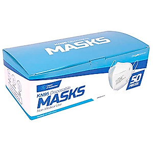 Lyka Distribution KN95 Face Masks - 50 Pack - 5 Layer Protection Breathable Face Mask - Filtration>95% with Comfortable Elastic Ear Loop | Non-Woven Polypropylene Fabric