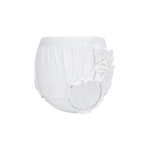 Century Star Baby Bloomers Ruffle Diaper Cover for Toddler Girls Newborn Toddler Kids Panties Bloomers Girl's Cotton Shorts A White 12-24 Months