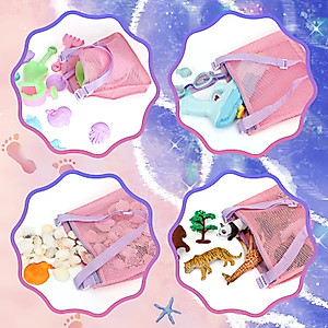 Tagitary Beach Sand Toys Set for Kids 3-10 with Bucket Watering Can Shovel Rake Sand Molds Beach Shell Bag