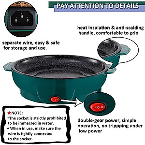 Electric Griddles, Versatile Electric Grills 110V Large-Capacity Electric Frying Pan 3-In-1 Pot Electric Bakeware for 2-4 People Electric Skillets