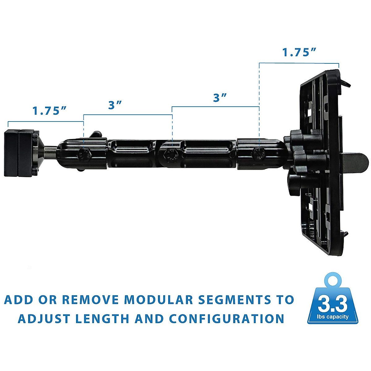 Mount-It! Premium Car Headrest Tablet Holder with Adjustable Arm | Heavy Duty Aluminum Car Tablet Mount for iPad 7, Galaxy Tab, Fire Tablets (MI-7310)