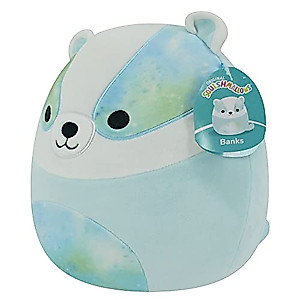 Squishmallows 12-Inch Banks Blue Badger - Medium-Sized Ultrasoft Official Kelly Toy Plush