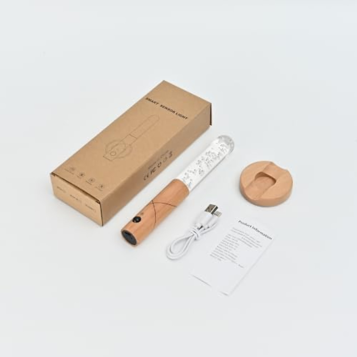 EGARNGY Motion Sensor Night Lights Indoor with Powerful Magnetic, 3 Colors/Acrylic Bubble Crystal Wall Sconce, Rechargeable Battery LED Wall Lights for Hallway/Stairway/Bedroom/Bathroom (1Pcs)