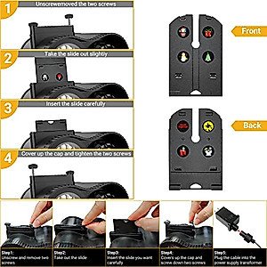 Christmas Holiday LED Projector Lights，Waterproof 3D Ocean Wave & 20 Patterns Double Projection Light with Remote for Birthday Party Garden Decorations