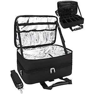 Hairdresser Bag, Large Makeup Case for Hair Stylist Professional Makeup Bag Hair Tools Storage Organizer Box, Barber Travel Bag Carrying Case, Heat Insulation Aluminum Film for Hair Equipment