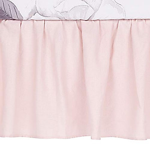 Lambs & Ivy Floral Garden Watercolor/Pink Linen 5-Piece Baby Crib Bedding Set