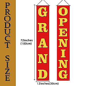 Grand Opening Decorations Outdoor Red Grand Opening Porch Sign Banner New Store Restaurant Grocery Cafes Shop Advertising Business Start Sign