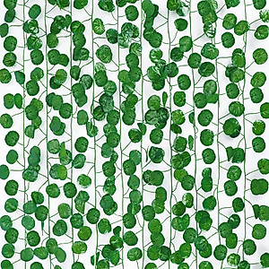 Whonline 10 Pack 69ft Artificial Ivy Garland Fake Vines with Greenery Begonia Leaf Hanging Plants for Bedroom Home Wedding Garden Decoration