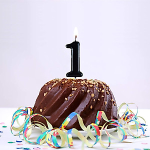 Black Number 2 Birthday Candles 2nd Two Second Year Bady Roman Numberal Cool Cake Happy Candle for Kids Men Women No 20 21 22 23 24 25 26 27 28 29