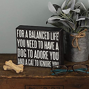 Primitives by Kathy Classic Box Sign, 6.5 x 5.5-Inches, for A Balanced Life You Need