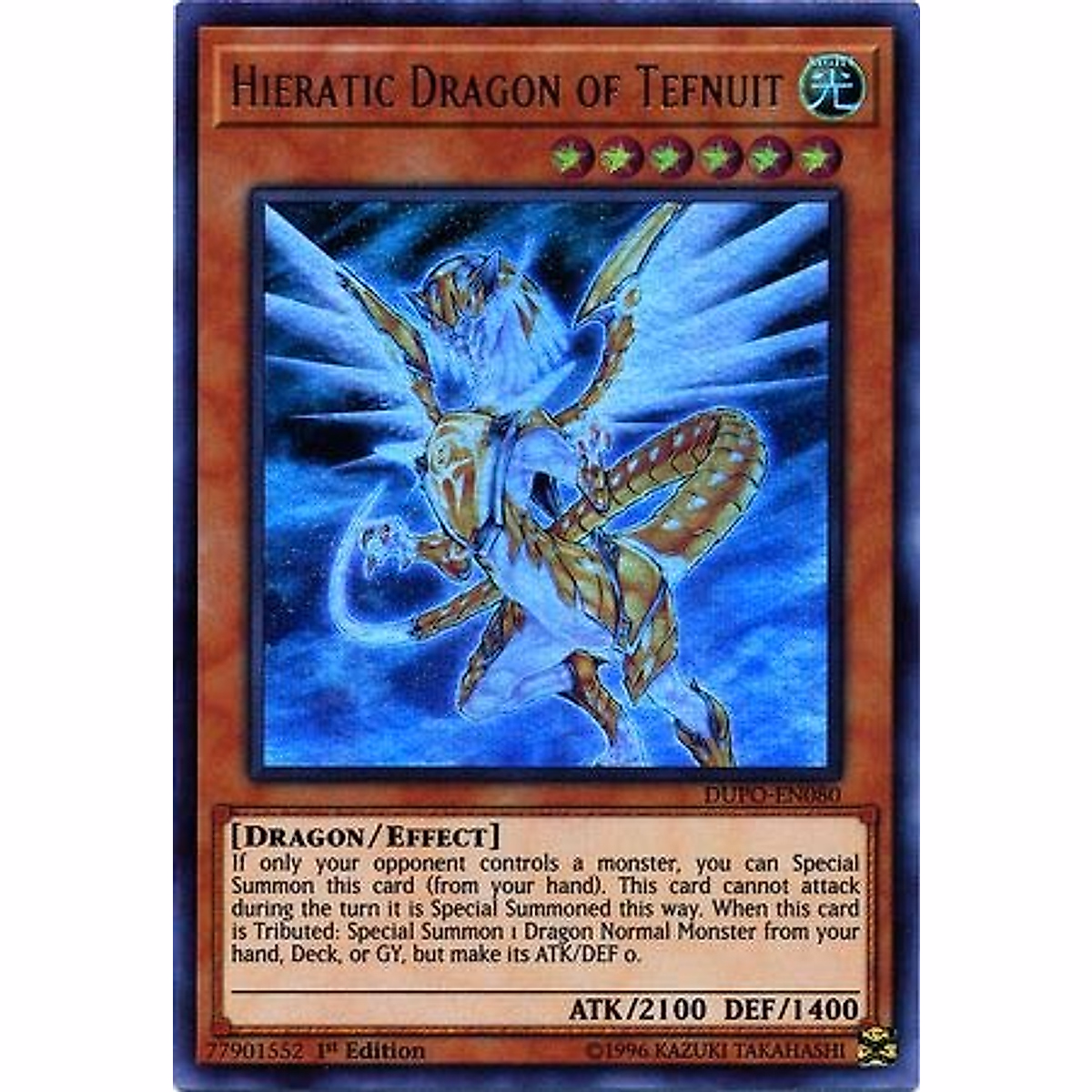 Yu-Gi-Oh! - Hieratic Dragon of Tefnuit - DUPO-EN080 - Ultra Rare - 1st Edition - Duel Power