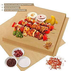 Cmkura 200 Sheets Deli Paper Sheets Checkered Dry Waxed Paper Liners for Plastic Food Basket, Special for Wrapping Bread and Sandwiches(12" X 12")