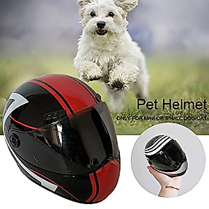 baise Pet Helmet, Pet Motorcycle Helmet Cat Dog Puppy Mini Helmets,Outdoor Mini Head Protecting Safe Hat, Motorcycle Helmet Decorative, Pet Photo Props Accessorie, red