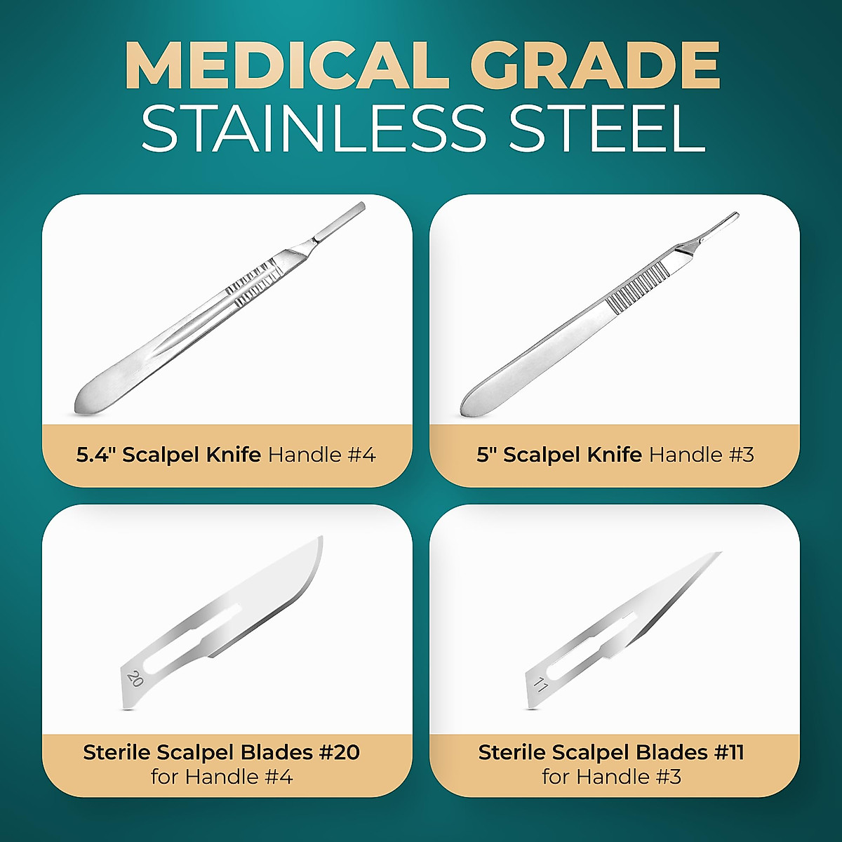 Advanced Dissection Kit Biology Lab Anatomy Dissecting Set with Stainless Steel Scalpel Knife Handle Blades for Medical Students and Veterinary by InstaSkincare