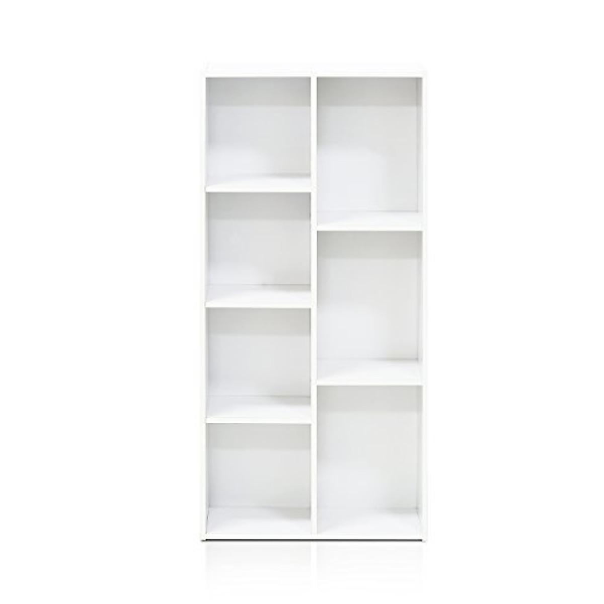 Furinno Luder Bookcase / Book / Storage , 7-Cube, White