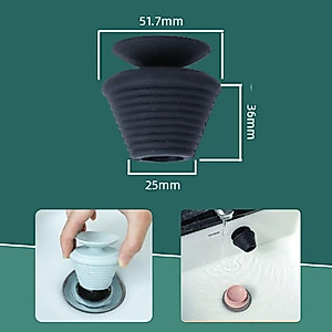 Urjumpea 4Pcs Tub Stopper Rubber Bathtub Plug Silicone Tub Drain Plug for Bathtub and Bathroom Shower Sink Drains