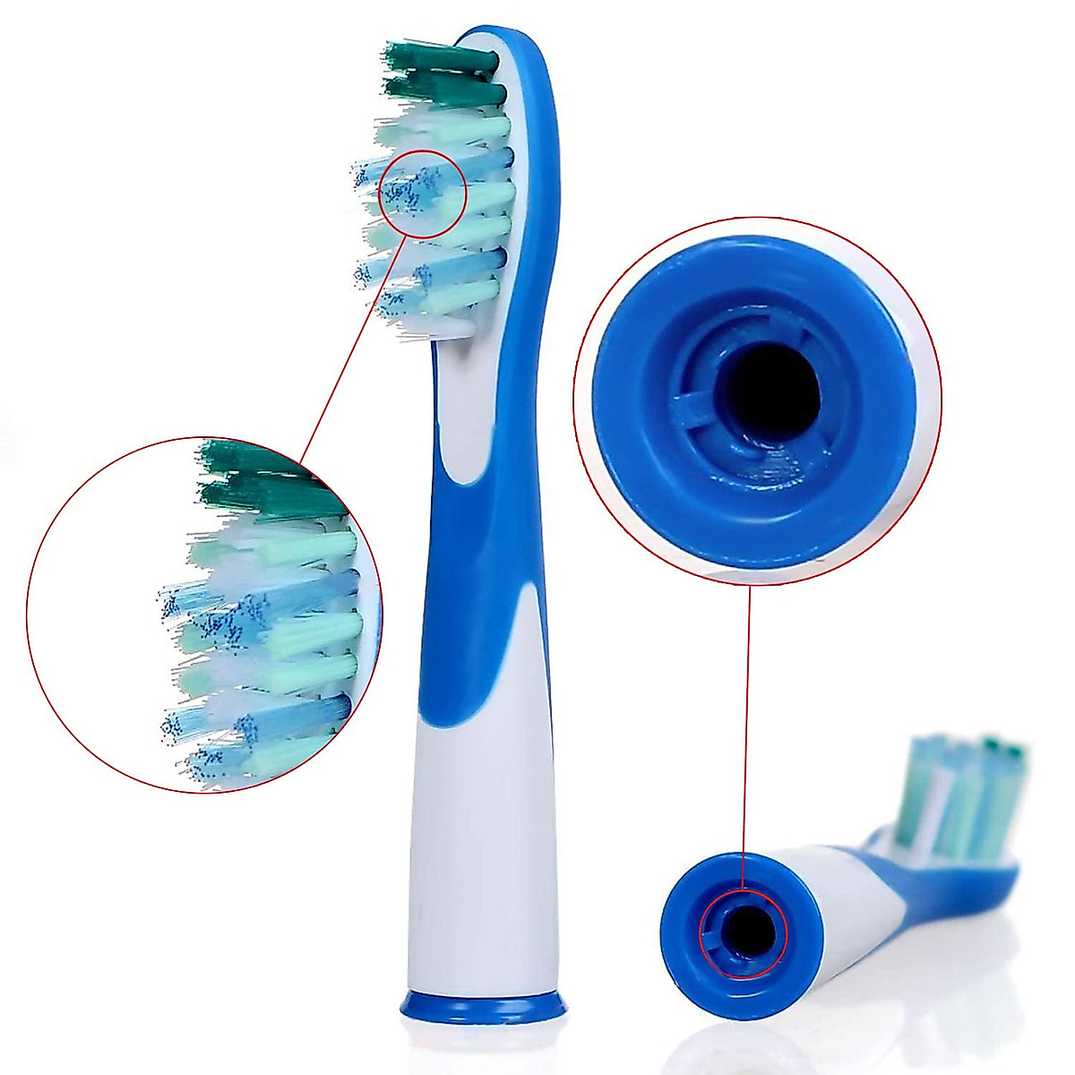Replacement Toothbrush Heads for Oral B Sonic Complete Brush Heads Refills 4 Pack Oralb Braun Compatible Replacement Brush Heads for Sonic, Sonic Complete & Vitality Sonic Oral-B Electric Base