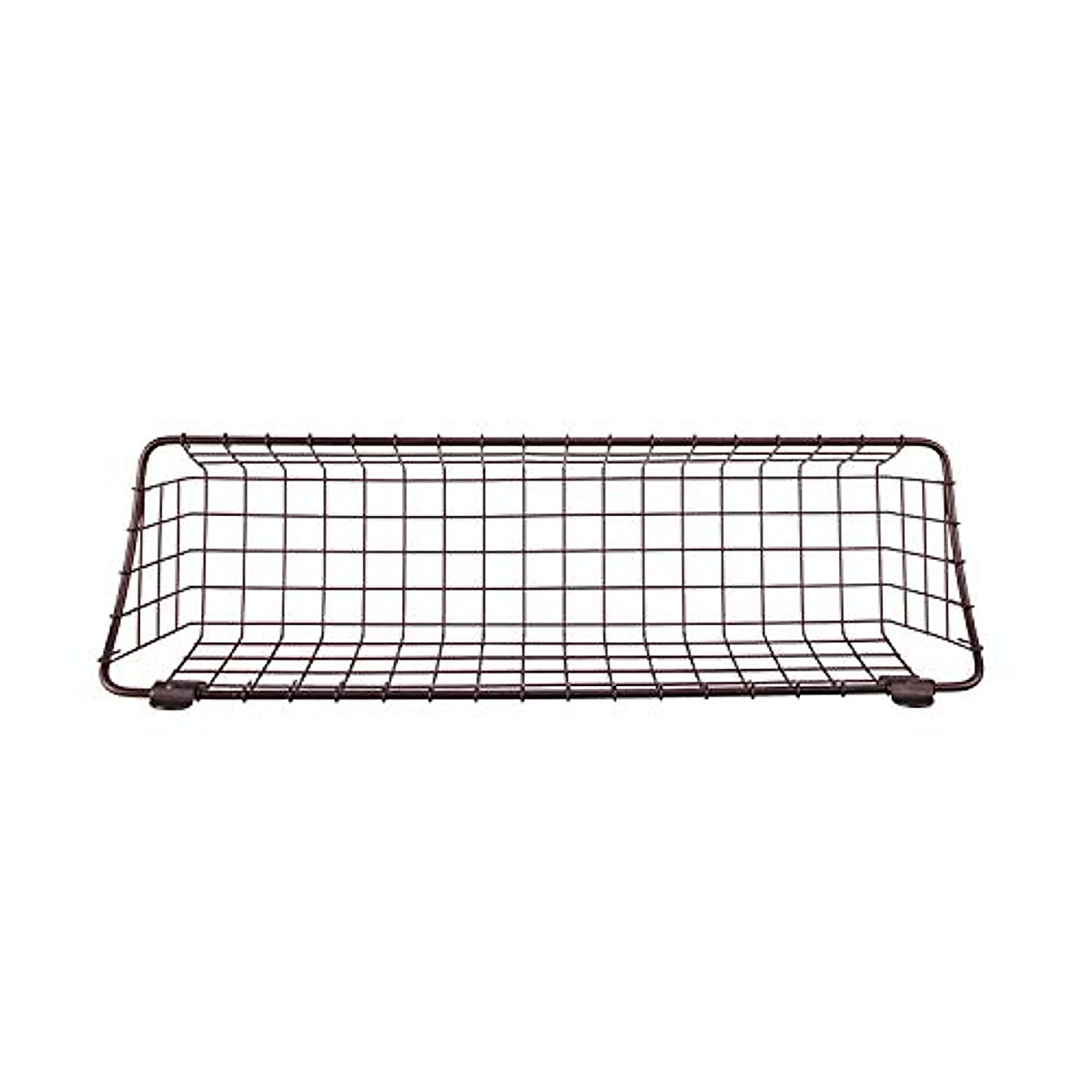 Spectrum Diversified Vintage Cabinet & Wall-Mounted Wall Basket for Storage & Organization, Rustic Farmhouse Decor, Sturdy Steel Wire Storage Bin, Medium, Bronze