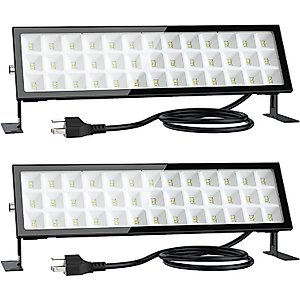 HWaySoul LED Shop Lights 100W 10000LM 6100K Super Bright Garage Light with Plug IP66 Waterproof LED Daylight White Shop Lights for Garage Warehouses Shops 2Pack