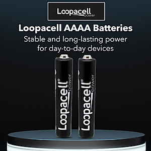 LOOPACELL AAAA Batteries, 1.5V Alkaline AAAA Battery (2 Pack)