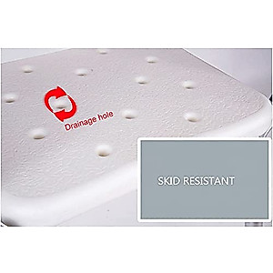 Aiptosy Bath Bench, Heavy Duty Shower Stool Aluminium Adjustable Length Bathroom Seat 29-33inch, Plastic Bathtub Seat for Elderly, Disabled, Handicapped, Upto 350Ib Weight