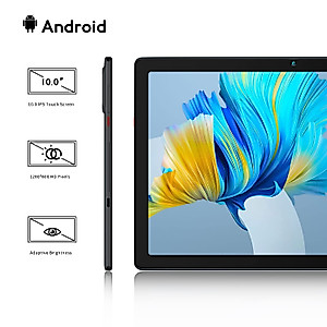 HAPPYBE 10 Inch Tablet Android 10 IPS HD Display Quad-Core 32GB 6000mAh Tablets (Grey)