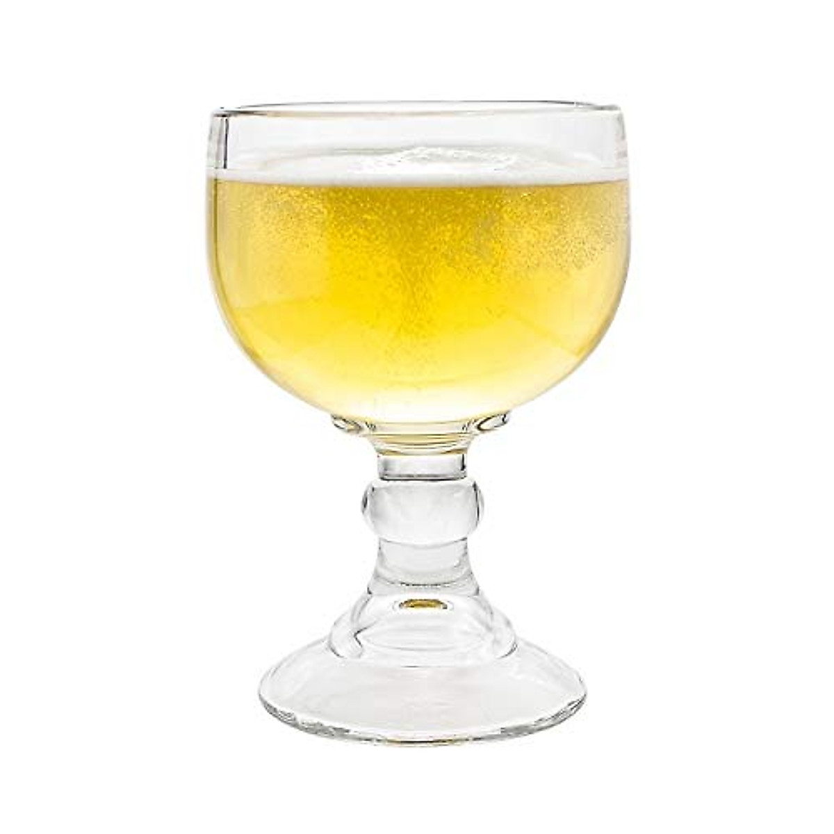 Chefcaptain Schooner Beer Glass - 21.5 Oz Extra Large Goblet Crystal Style ZERO LEAD Shrimp Cocktail, Coronaritas, Margaritas 4 PACK