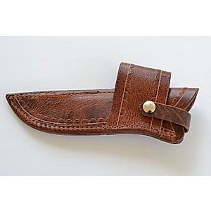 Coast Leathers Custom Leather Sheath for Buck 120 General Knife with Water Buffalo Antique Brown Leather | Cross Draw Knife Holder Fits Right or Left-Hand Side | Knife not Included Sheath Only
