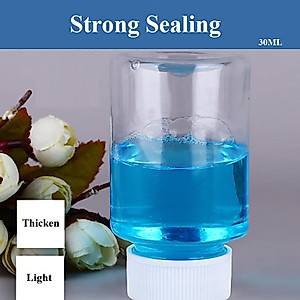 Bettomshin 30Pcs 30ml PE Plastic(Food Grade) Bottles, Wide Mouth Lab Reagent Bottle, Liquid/Solid Sample Seal Sample Storage Container
