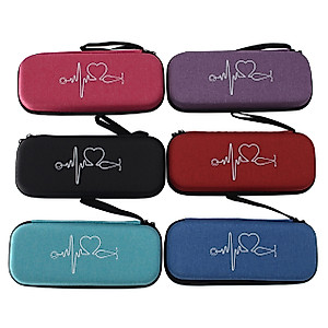 Zam Imports Stethoscope Case Only Carry Medical Bandage Shears EMT Trauma Scissors LED Penlight and 3M Littmann Classic III, Lightweight II S.E, MDF Acoustica Deluxe Stethoscopes (1, Aqua)