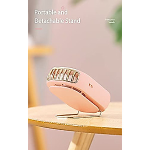 Amadething Portable Neck fan, Rechargeable Personal Cooling Device,portable fan for travel , portable fan handheld, mini fan portable, Necklace Fan, Fan Necklace with 3 Wind Speed (Green)