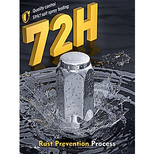 MIKKUPPA M14x1.5 Lug Nuts, Replacement for Silverado, Ford, GMC Aftermarket Wheel - 24pcs Chrome Closed End Bulge Acorn Lug Nuts