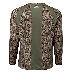 Mossy Oak Standard Men Lightweight Camo Shirts Hunting, Bottomland, Medium