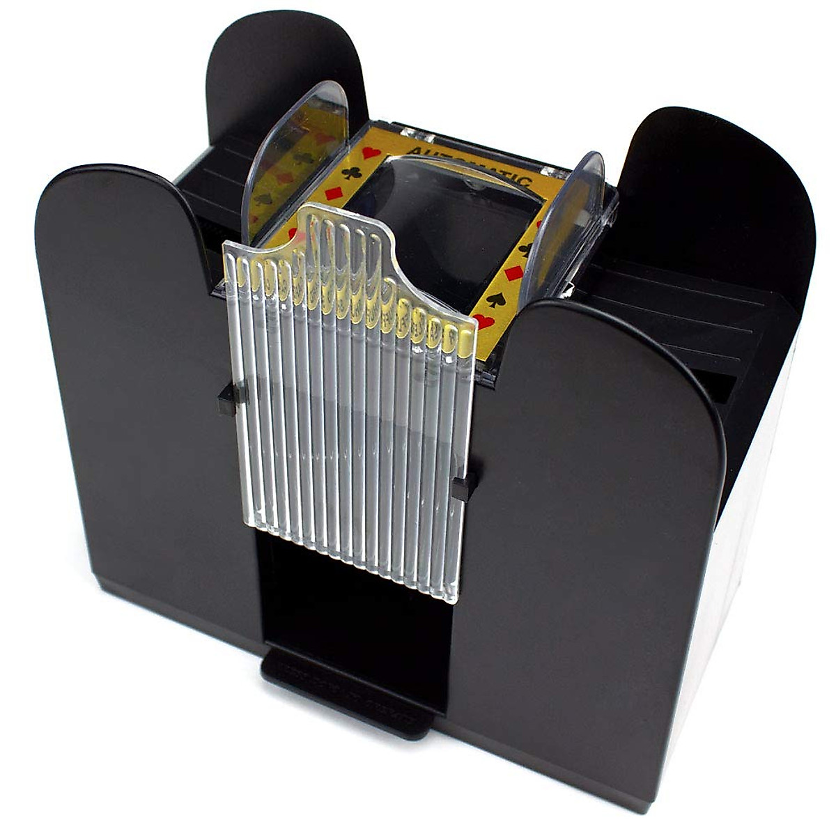 Brybelly Blackjack Shoe Collection|Clear Casino Grade Acrylic for Standard Decks| Shoe, Discard Tray & Shuffler - 6 Deck Size