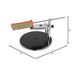 Fino Edge Professional Knife Sharpeners for Kitchen Knives - Diamond - Designed with Tight Clamp, Stable Base - Easy To Assemble with Reference Guide & Instruction Manual