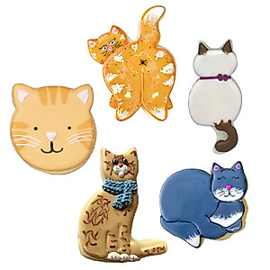 Cat Cookie Cutters 5-Pc. Set Made in the USA by Ann Clark, Cat Loaf, Cat Butt, Cute Kitty Cat, Cat Face, Curled Cat